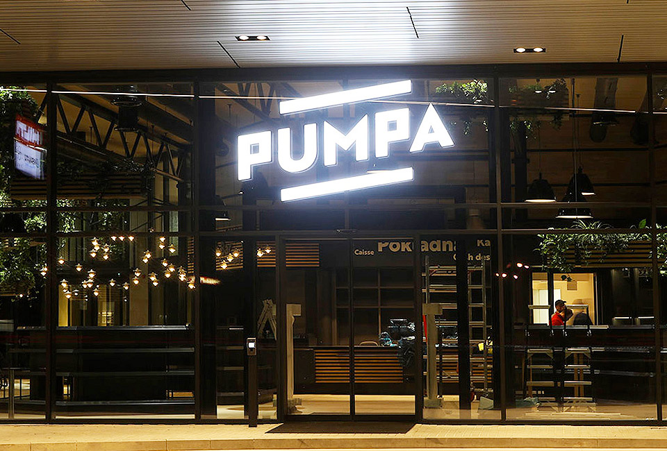 Logo, branding a packaging pre gastro a elektro koncept pumpa na D1 pri ...
